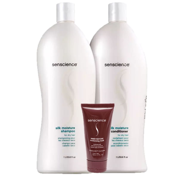 Senscience Silk Moisture Duo 1L e Inner Restore Moisturizing Mask 50ml ...