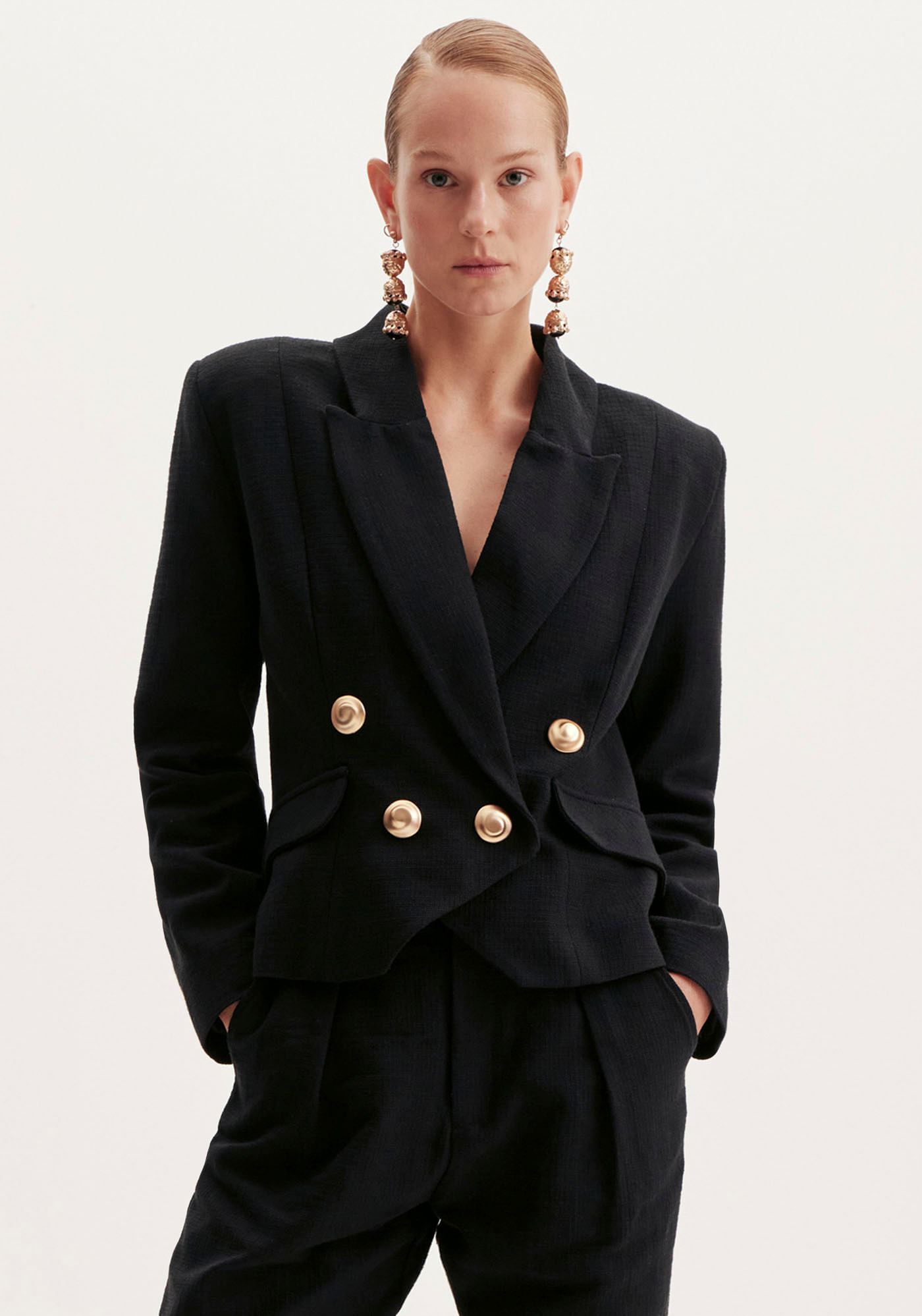 Blazer Transpassado Com Botões - Privalia