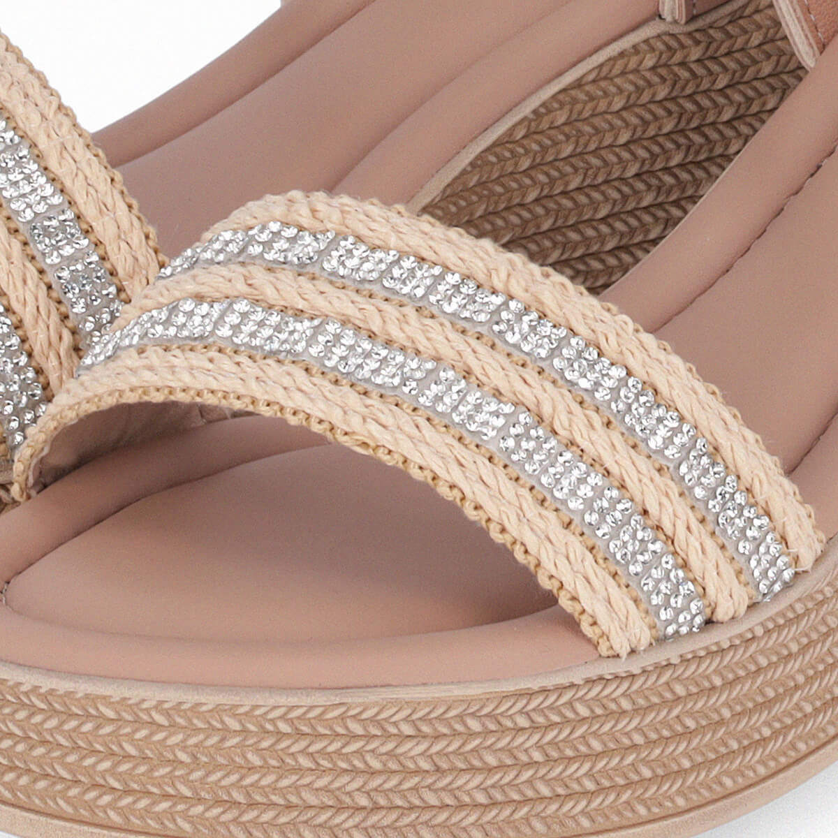 Sandália Debora Salto Alto Amendoa com Natural - Privalia