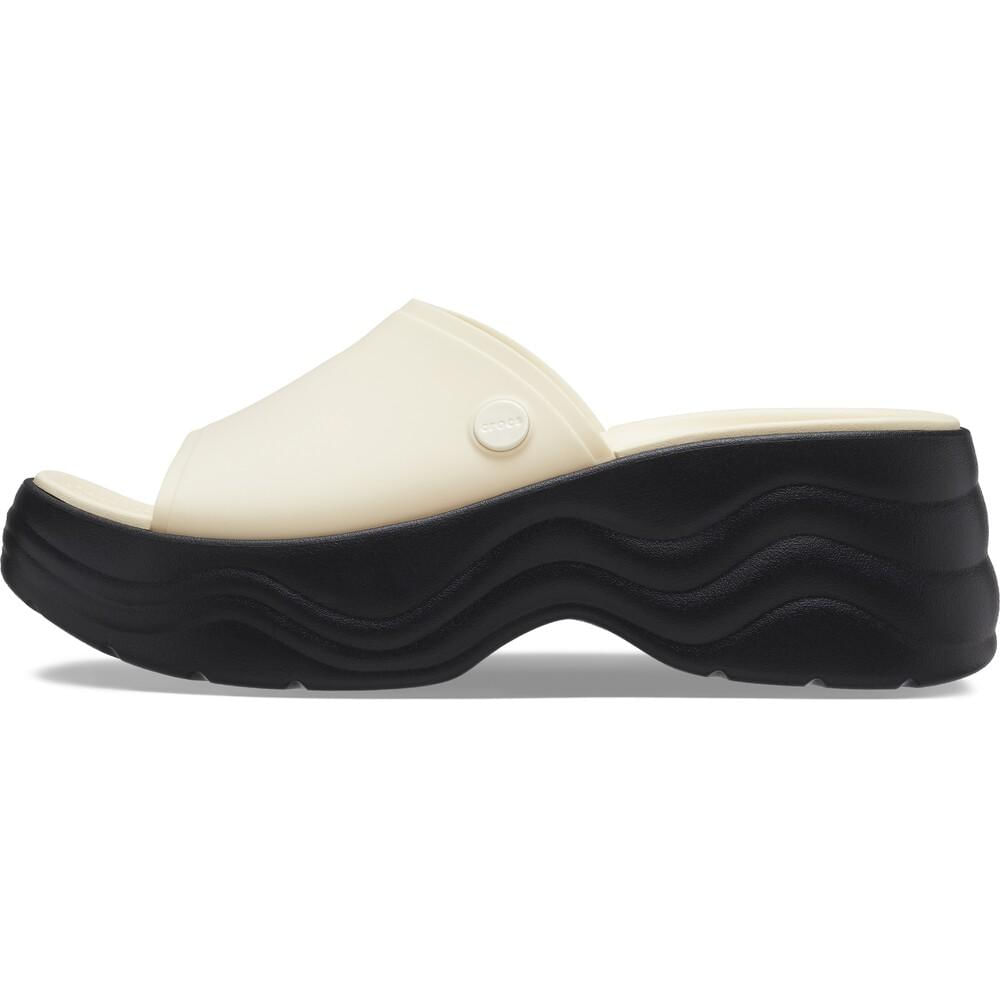 Chinelo crocs skyline slide vanilla/black - Privalia