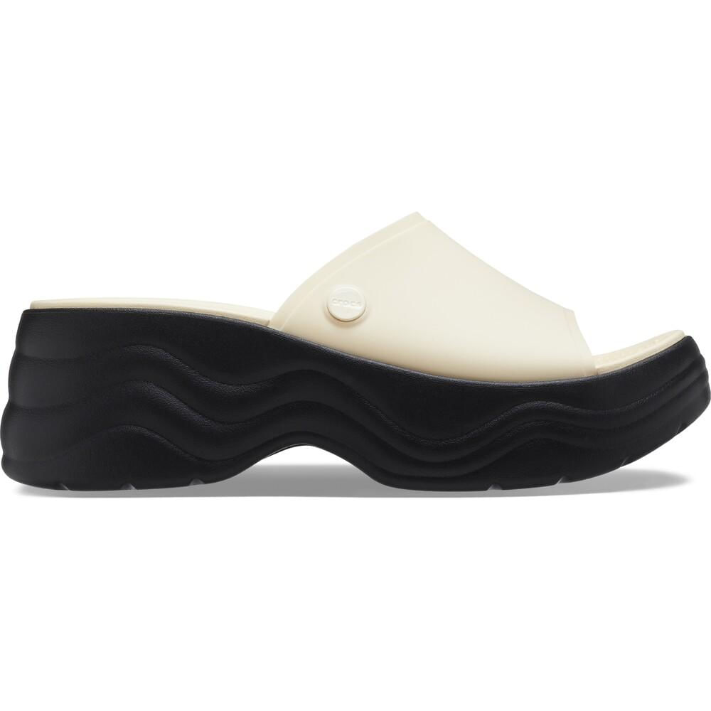 Chinelo crocs skyline slide vanilla/black - Privalia