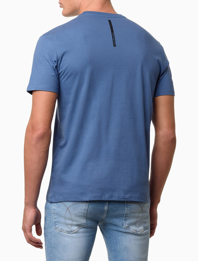 Camiseta Masculina Manga Curta Logo Básico - Indigo - Privalia