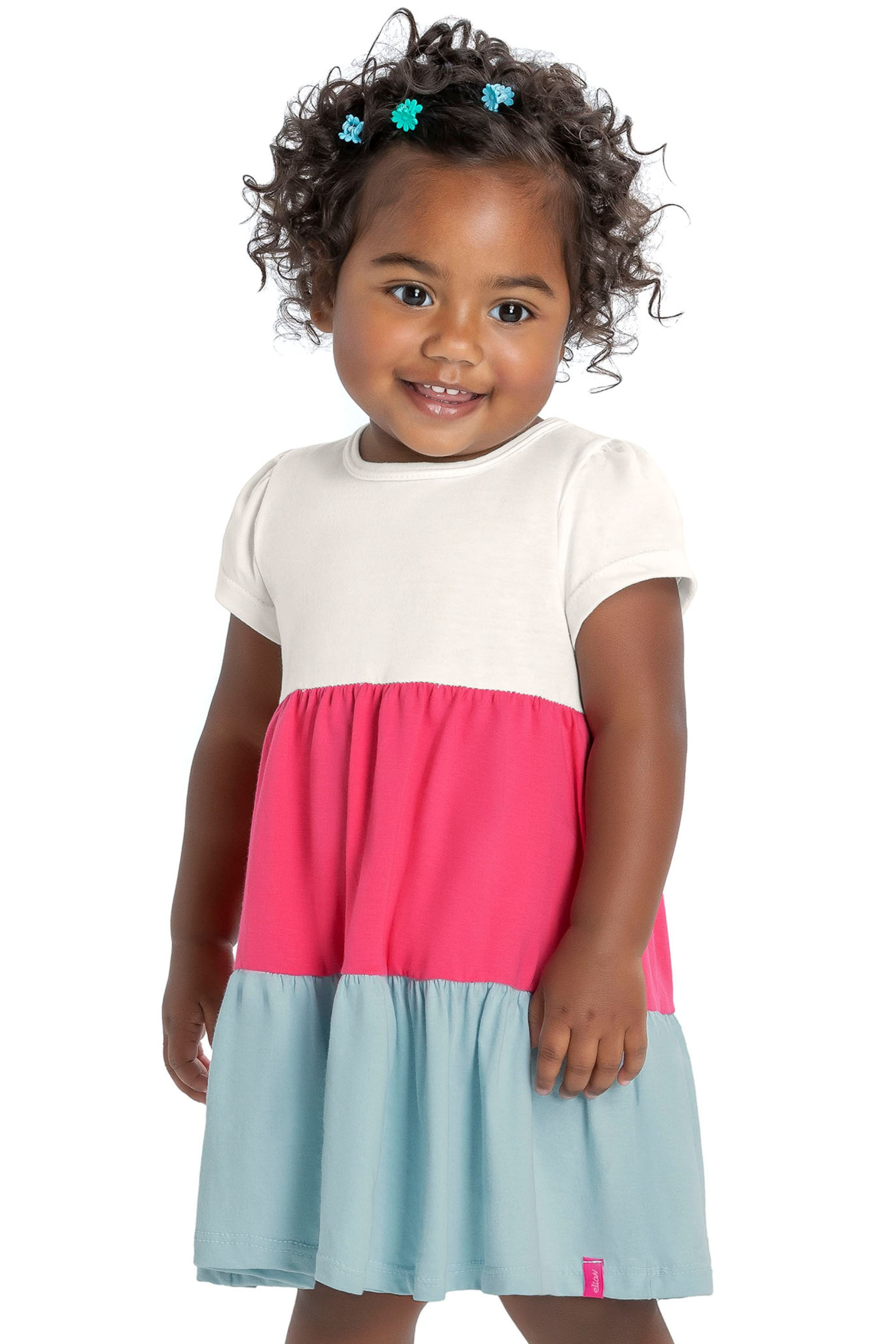 Vestido Bebê Menina Colorido Elian Bege - Privalia