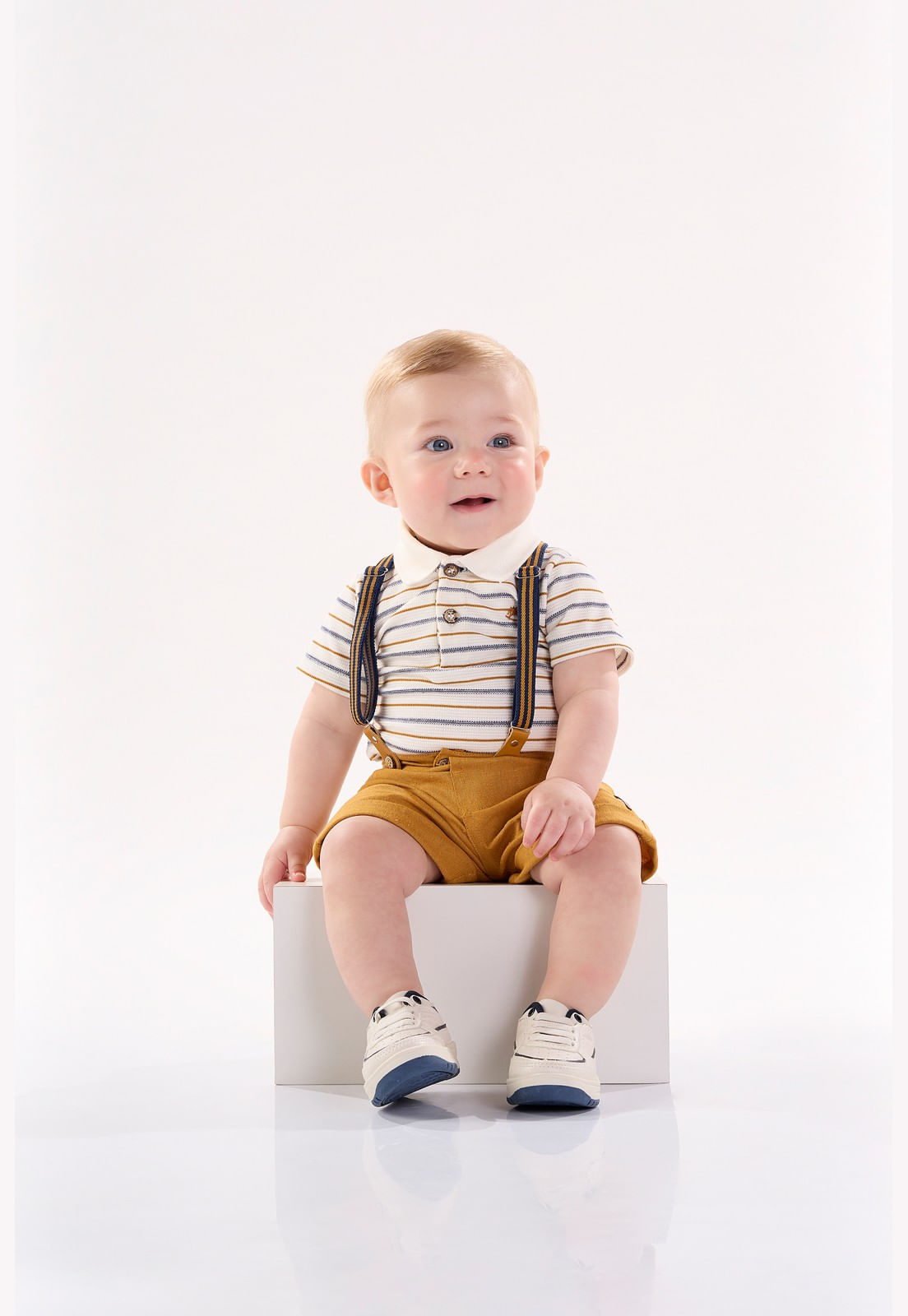 Conjunto com Body e Bermuda para Bebê Menino Up Baby - Privalia