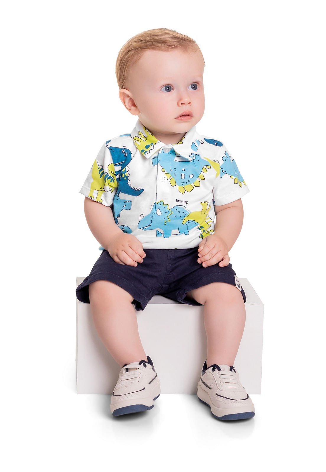 Conjunto com Camiseta Polo e Bermuda para Bebê Menino Quimby - Privalia