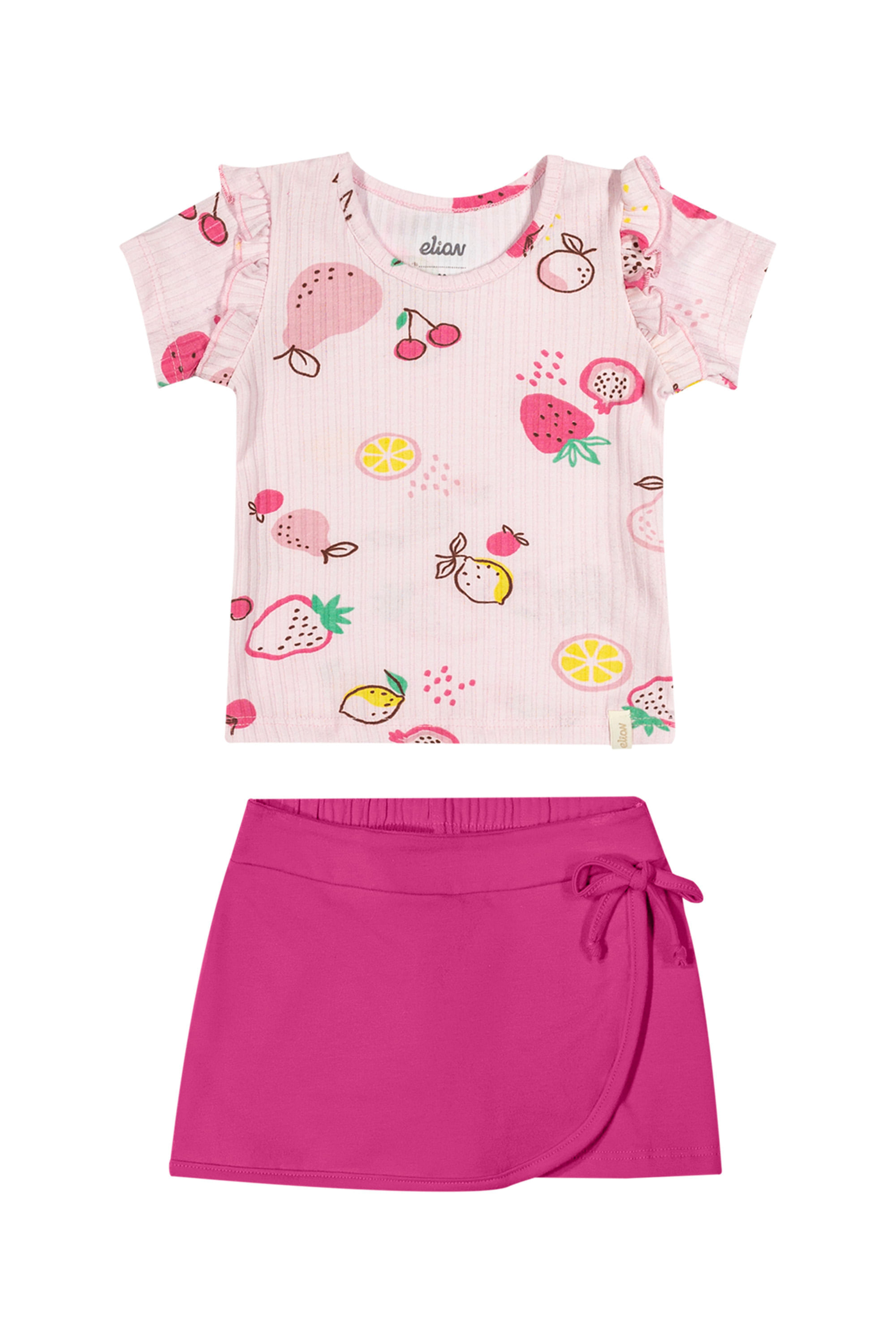 Conjunto Bebê Menina Frutas Elian Rosa - Privalia