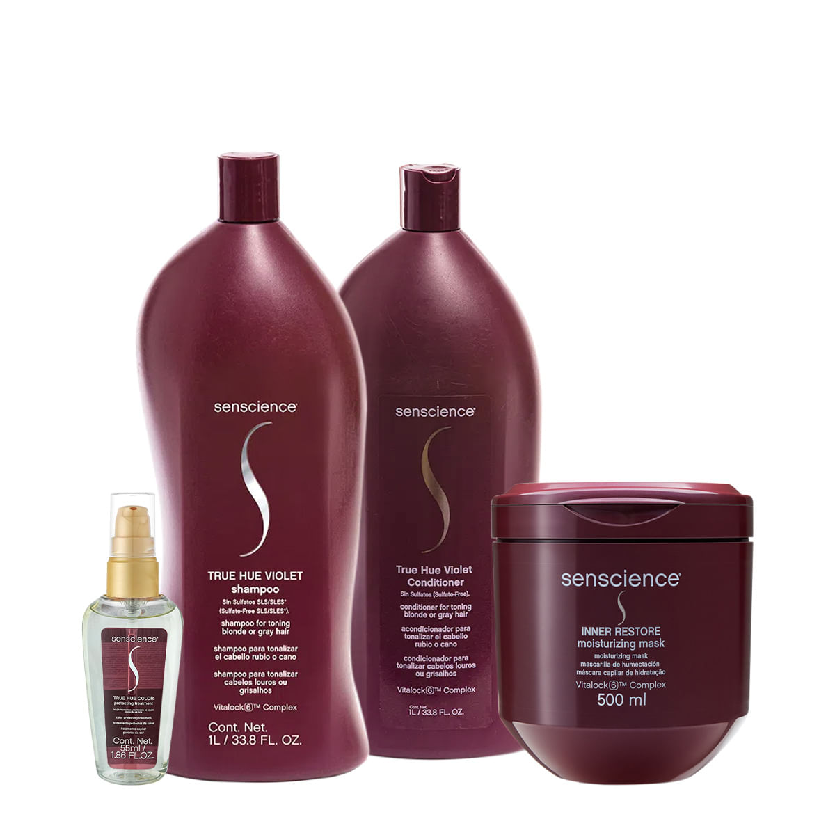 Kit Senscience True Hue Violet Inner Salon Total Sérum(4 produtos ...