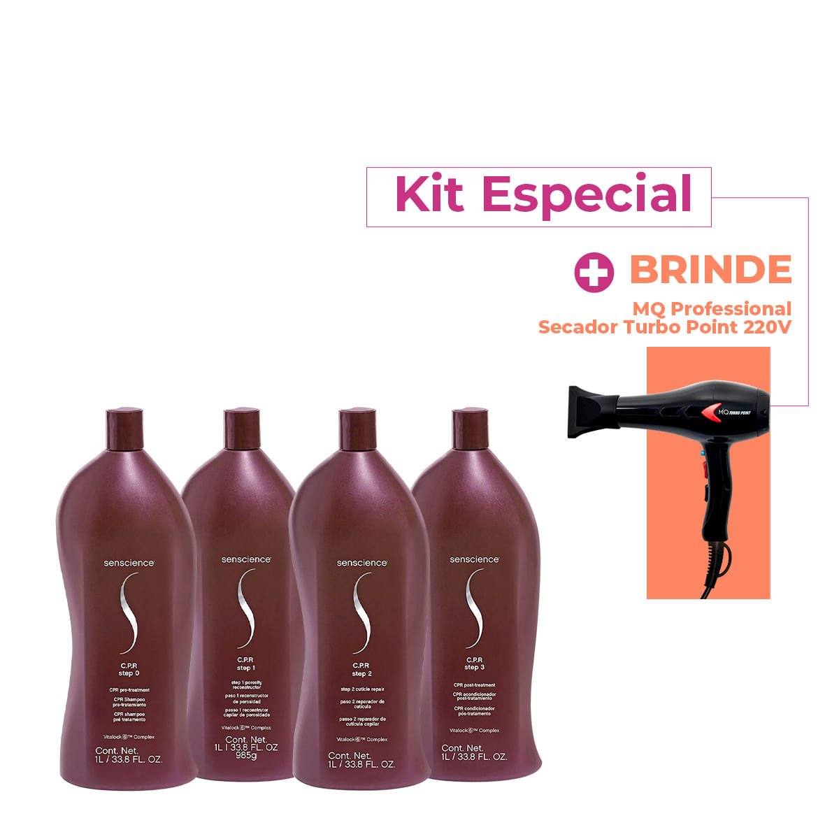 Kit Senscience CPR System Completo com Secador MQ Turbo Point (5 ...