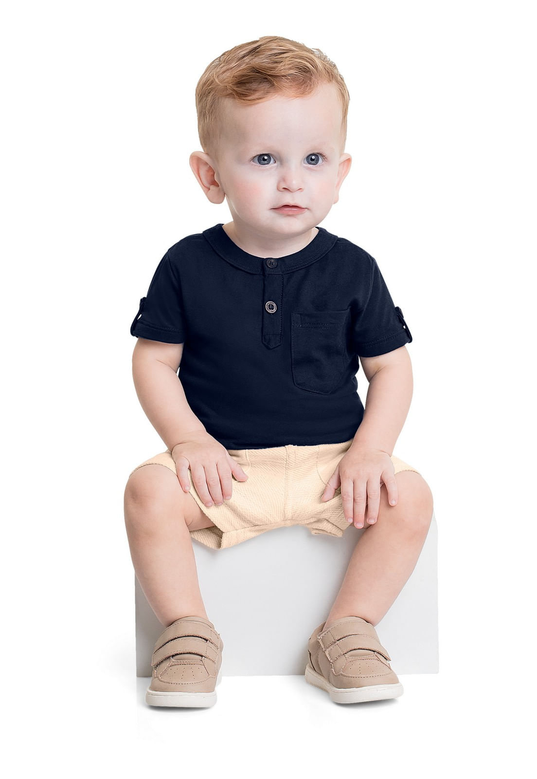 Conjunto com Camiseta e Bermuda para Bebê Menino Quimby - Privalia