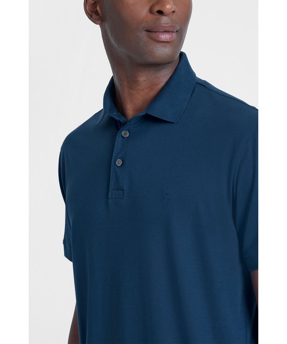 Polo Aramis Algodão Peruano Premium Surton Azul Petróleo - Privalia