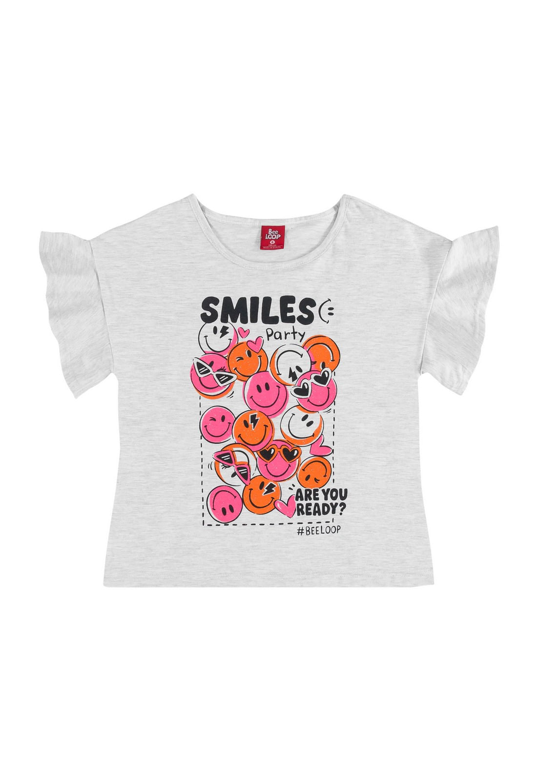 Conjunto Smiles Infantil para Meninas com Blusa e Short Bee Loop - Privalia