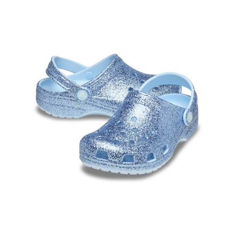 Sandália Crocs Classic Chunky Glitter Clog K Blue Frost - PRIVALIA - O ...
