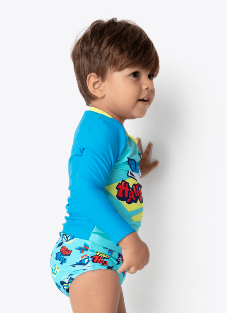 Conjunto Camiseta e Sunga Bebê Tubarão - Privalia