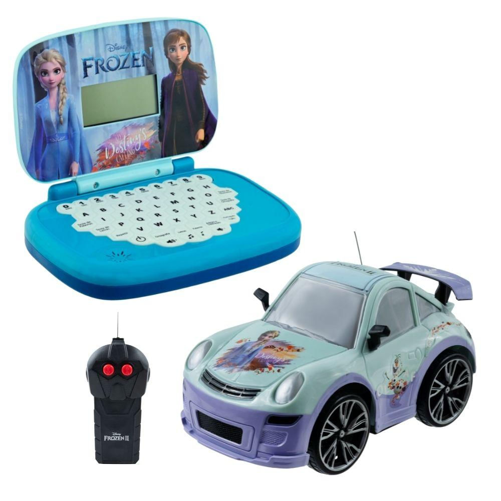 Kit Laptop Da Frozen + Veiculo Snow Machine Azul - Privalia