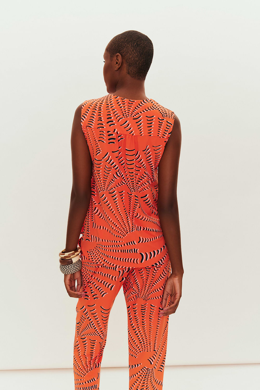 Blusa decote concha laranja tropical - Privalia