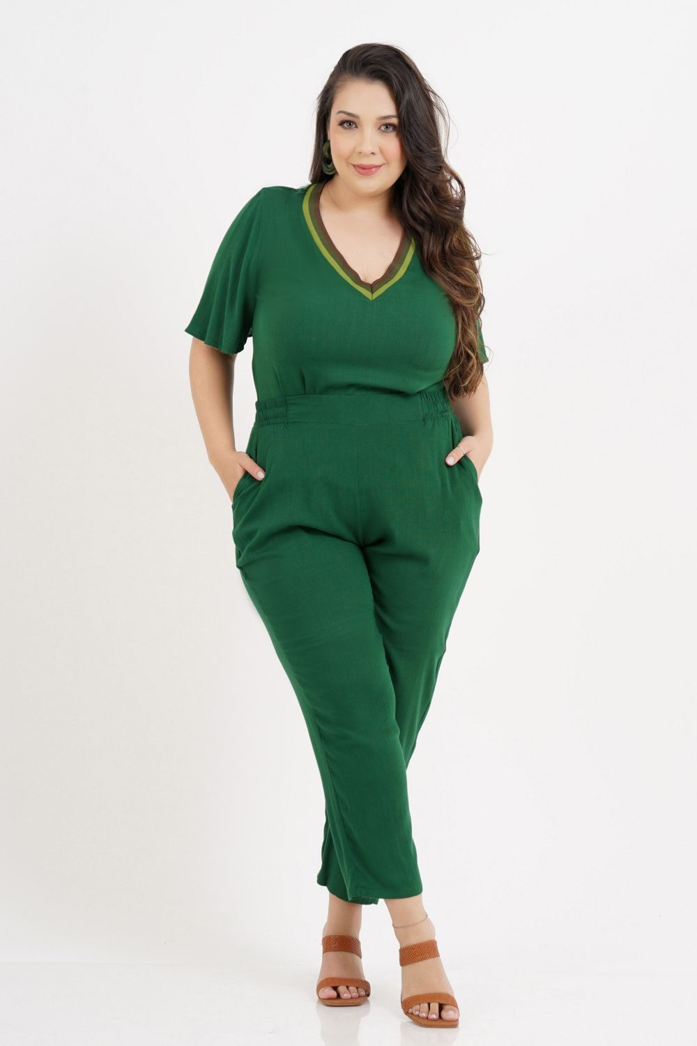 Calça Cropped Plus Size Liz Privalia