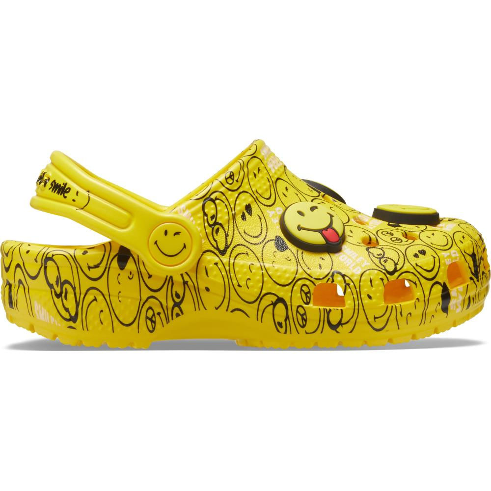 Crocs classic smiley clog k white/multi - Privalia