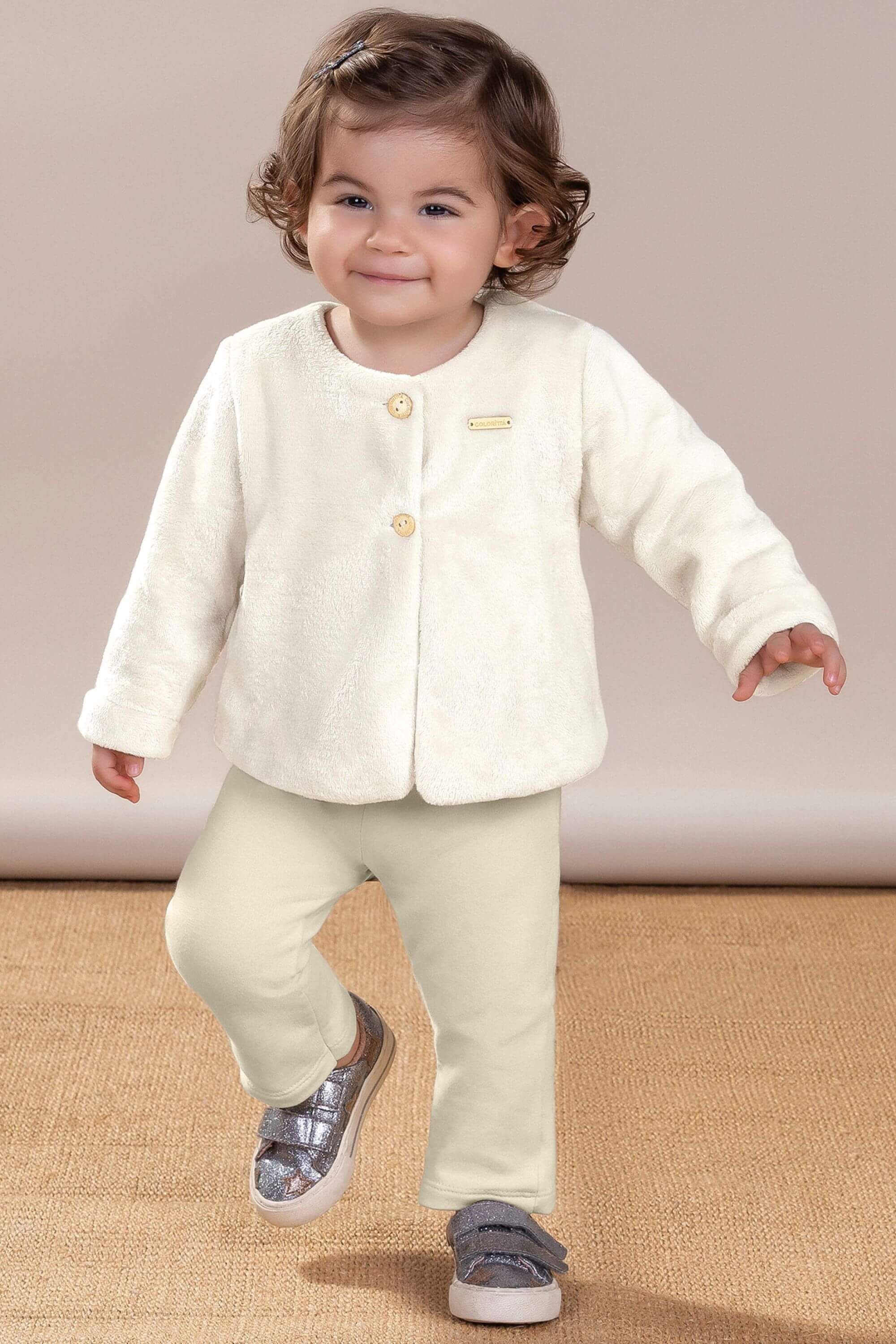 Conjunto Bebê Menina Estiloso Colorittá Bege - Privalia