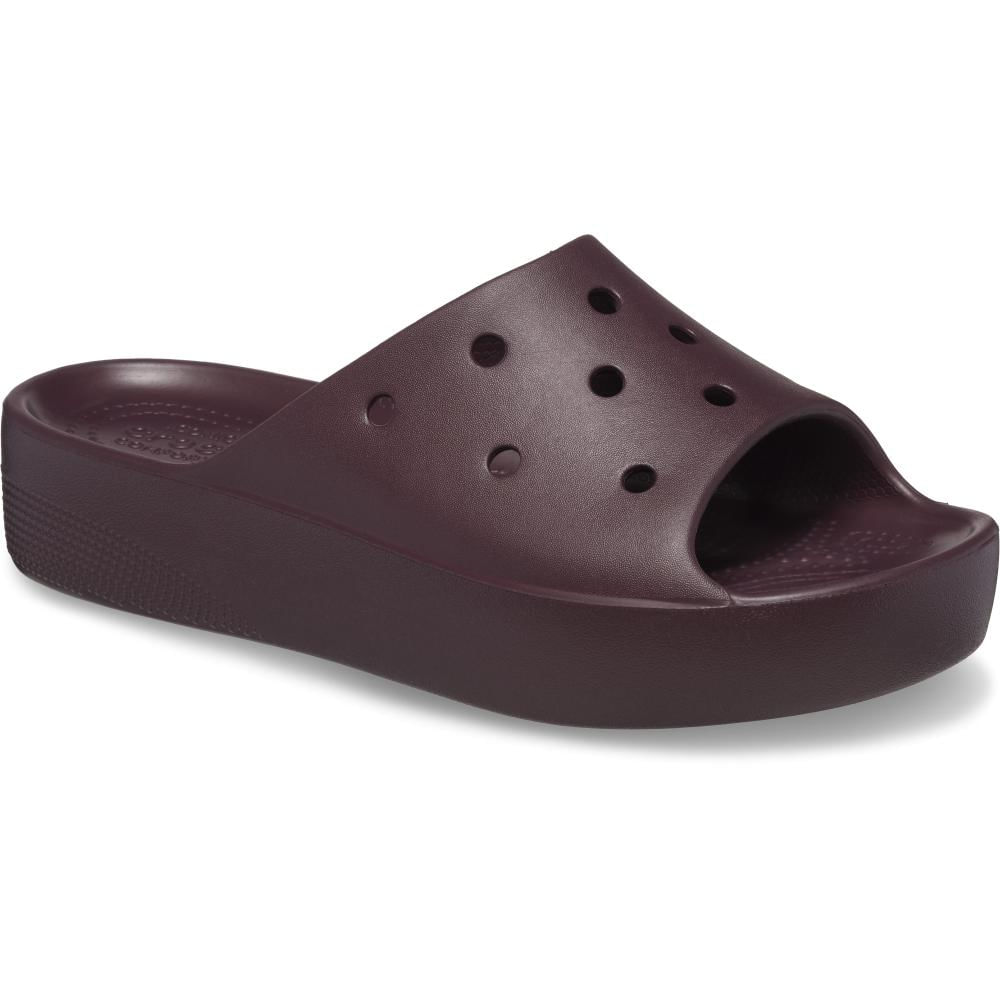 Sandália crocs classic plataform slide dark cherry - Privalia