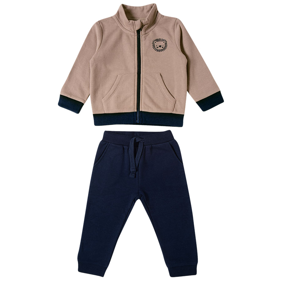 Conjunto comprido safari moletom bebê tip top - Privalia