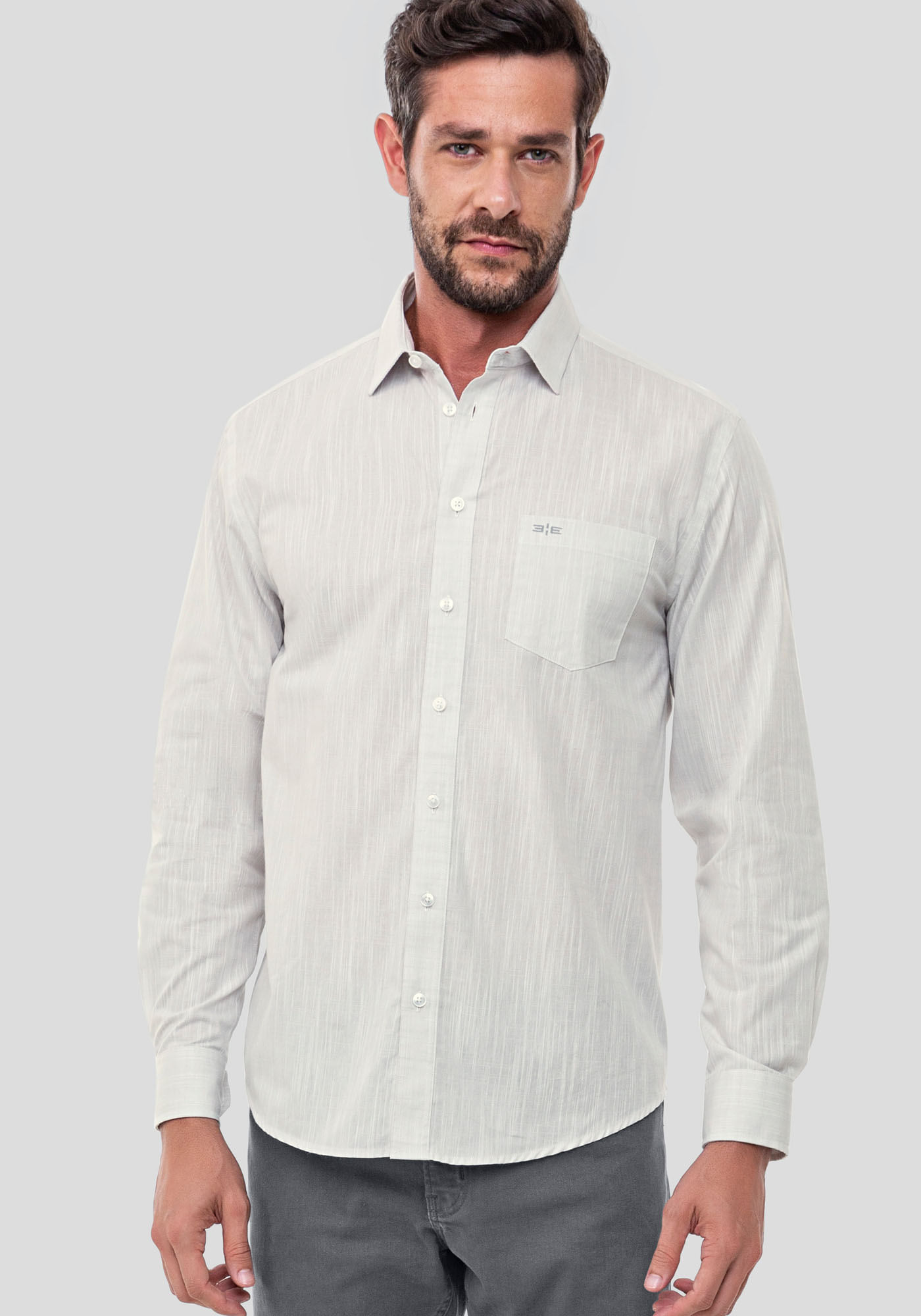 Camisa Masculina Comfort em Tecido Flamê - Privalia